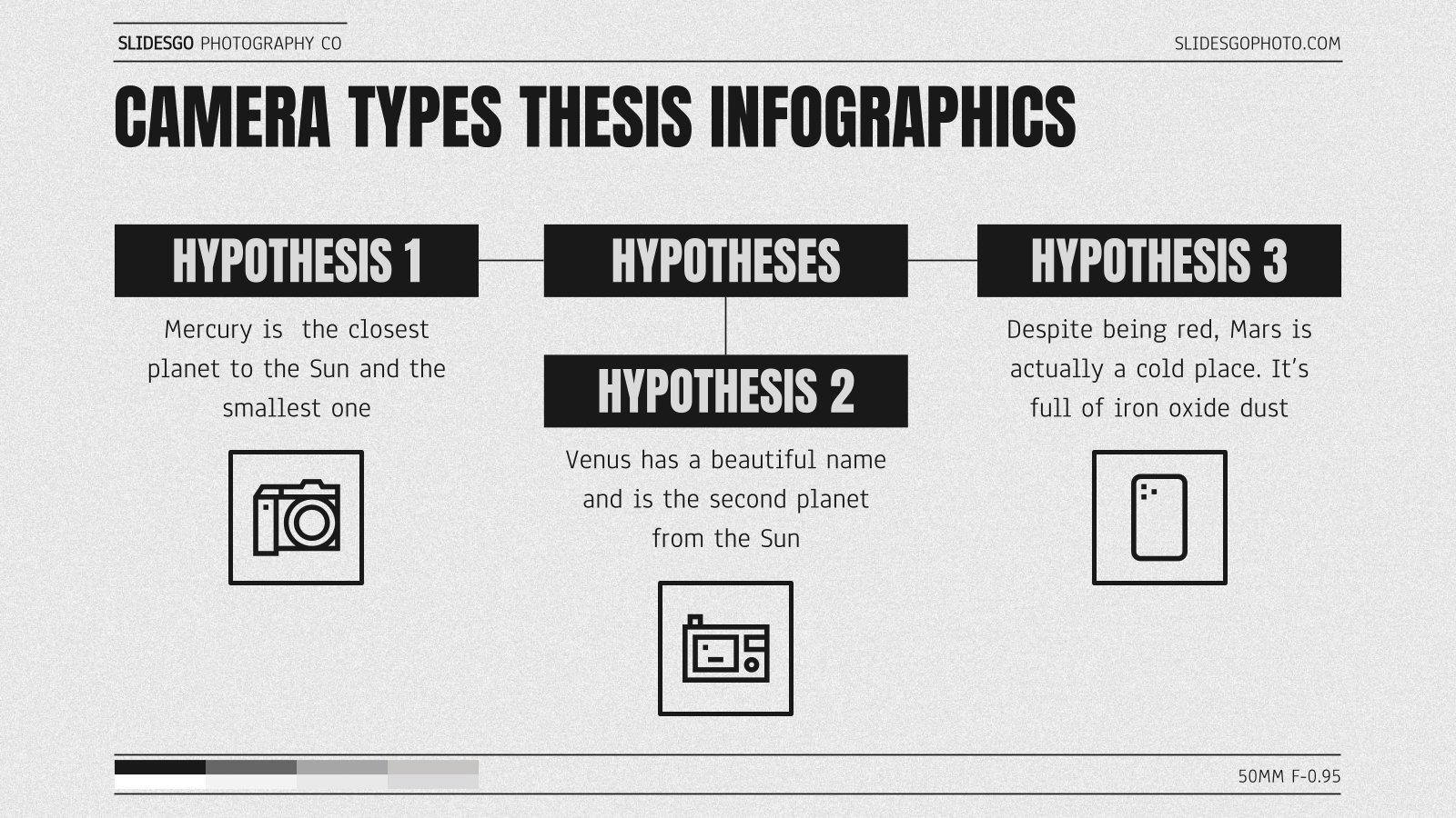Camera Types Thesis Infographics Template