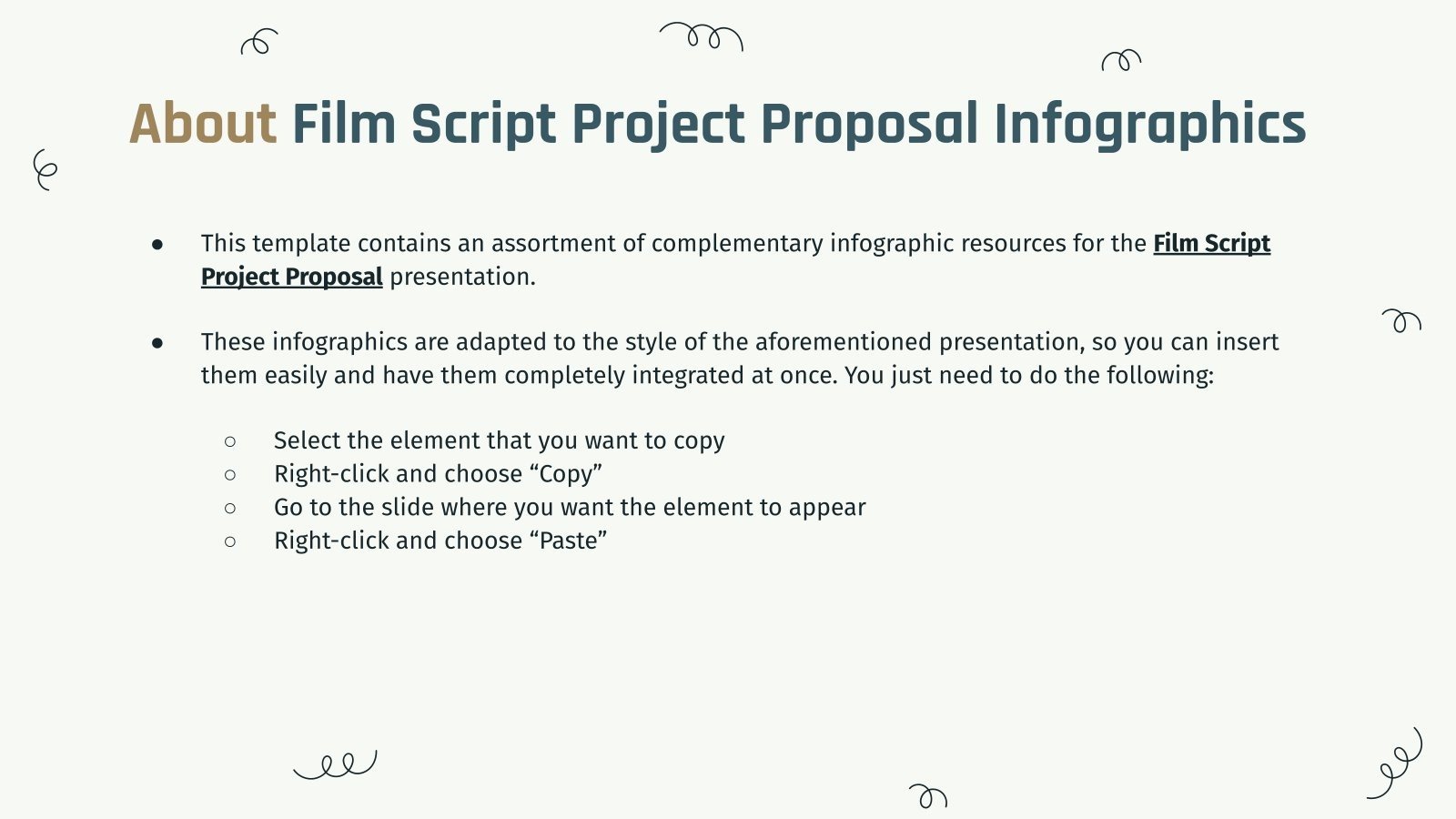 Film Script Project Proposal Infographics Presentation