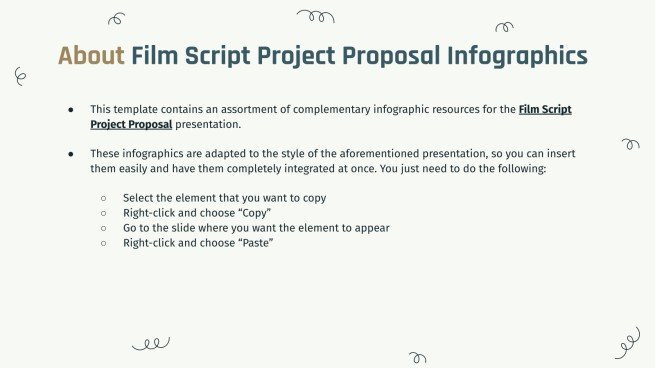 Film Script Project Proposal Infographics Presentation