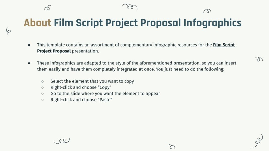 Film Script Project Proposal Infographics Presentation