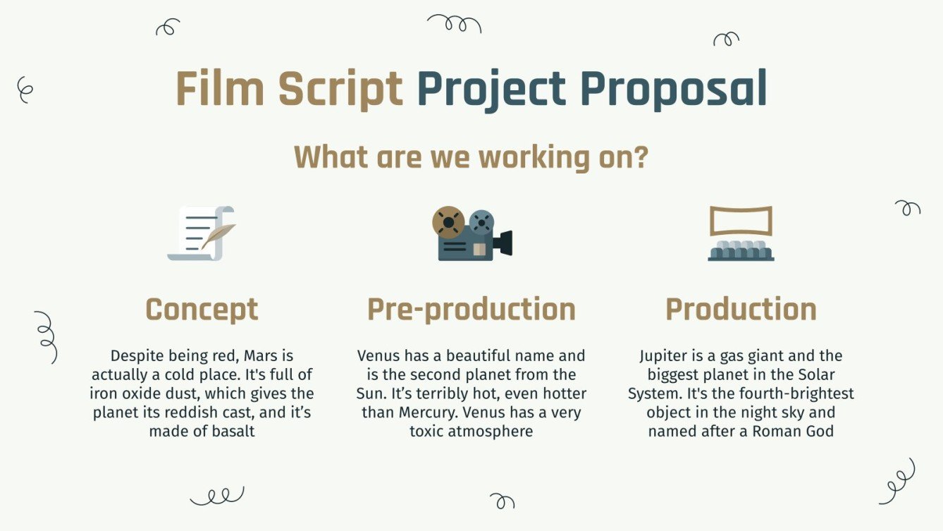 Film Script Project Proposal Infographics Presentation