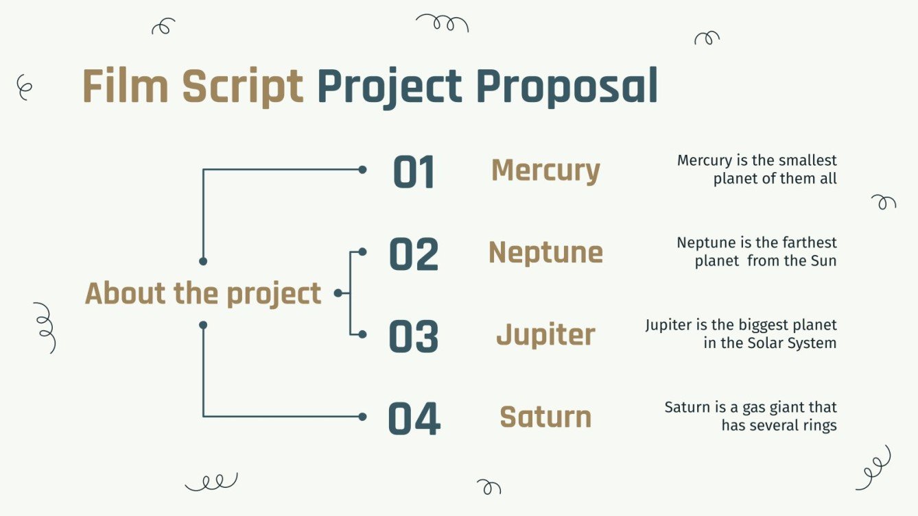 Film Script Project Proposal Infographics Presentation
