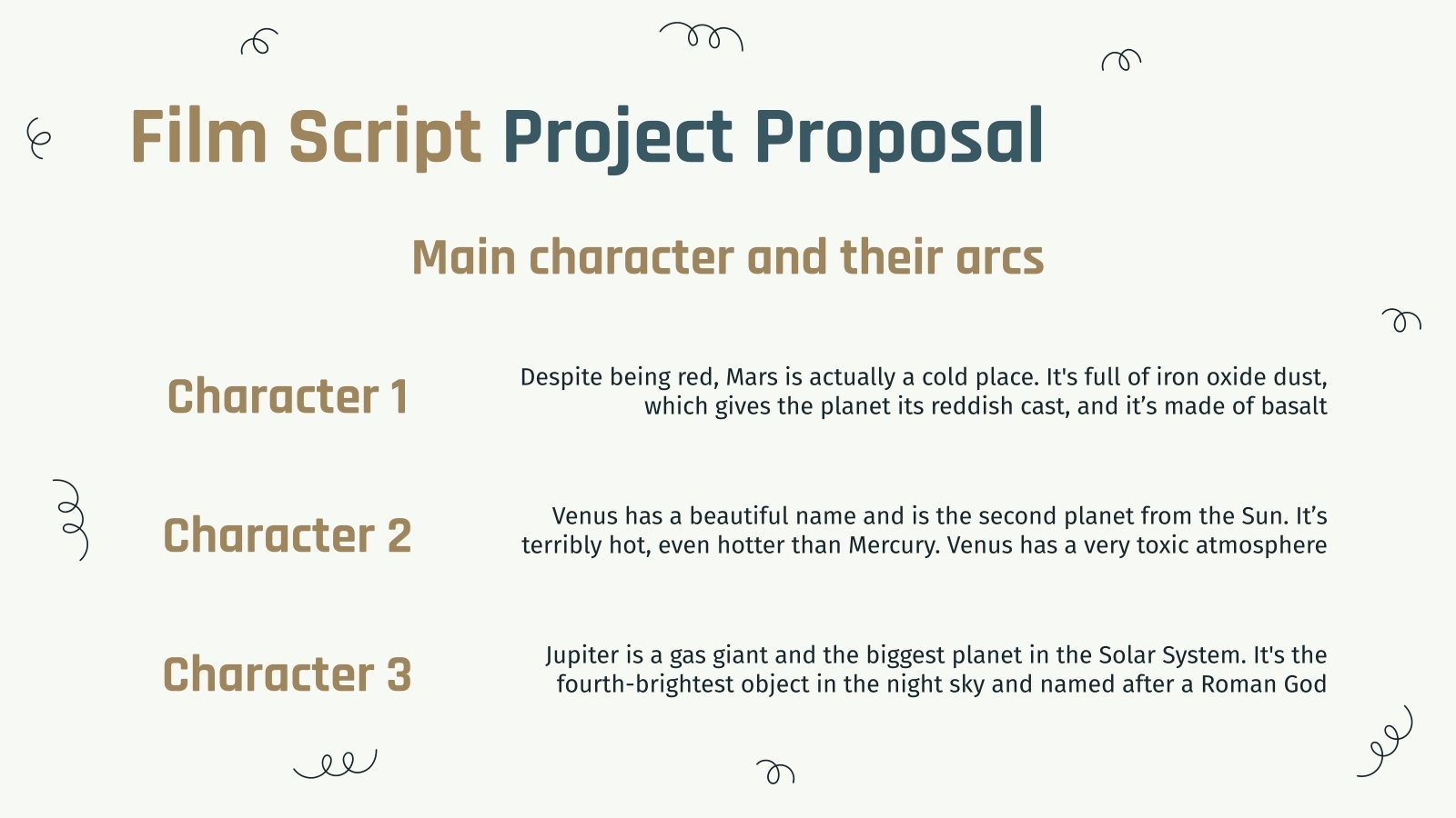 电影剧本项目提案信息图表-通用PPT模版PPT模版免费下载| 懒人PPT