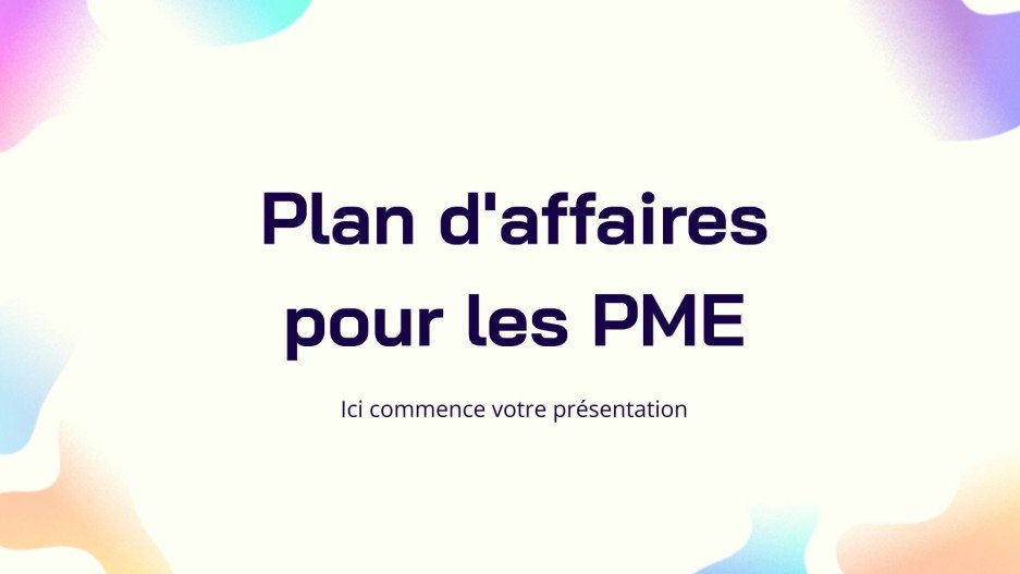 SME Business Plan Presentation