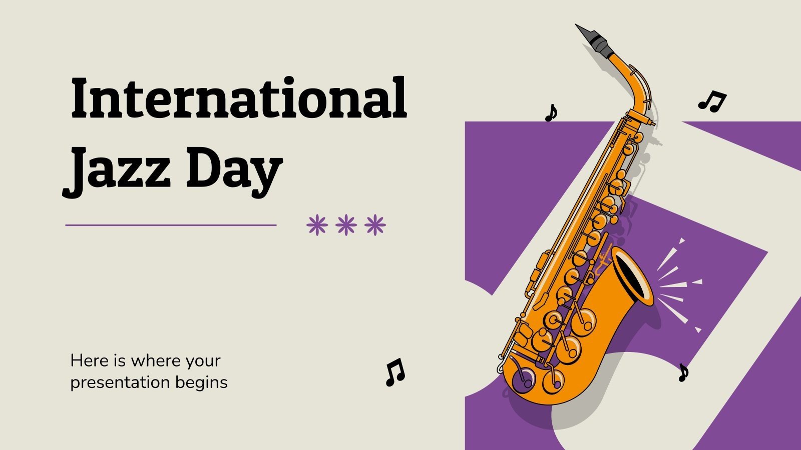 Free Jazz-related Google Slides and PowerPoint Templates