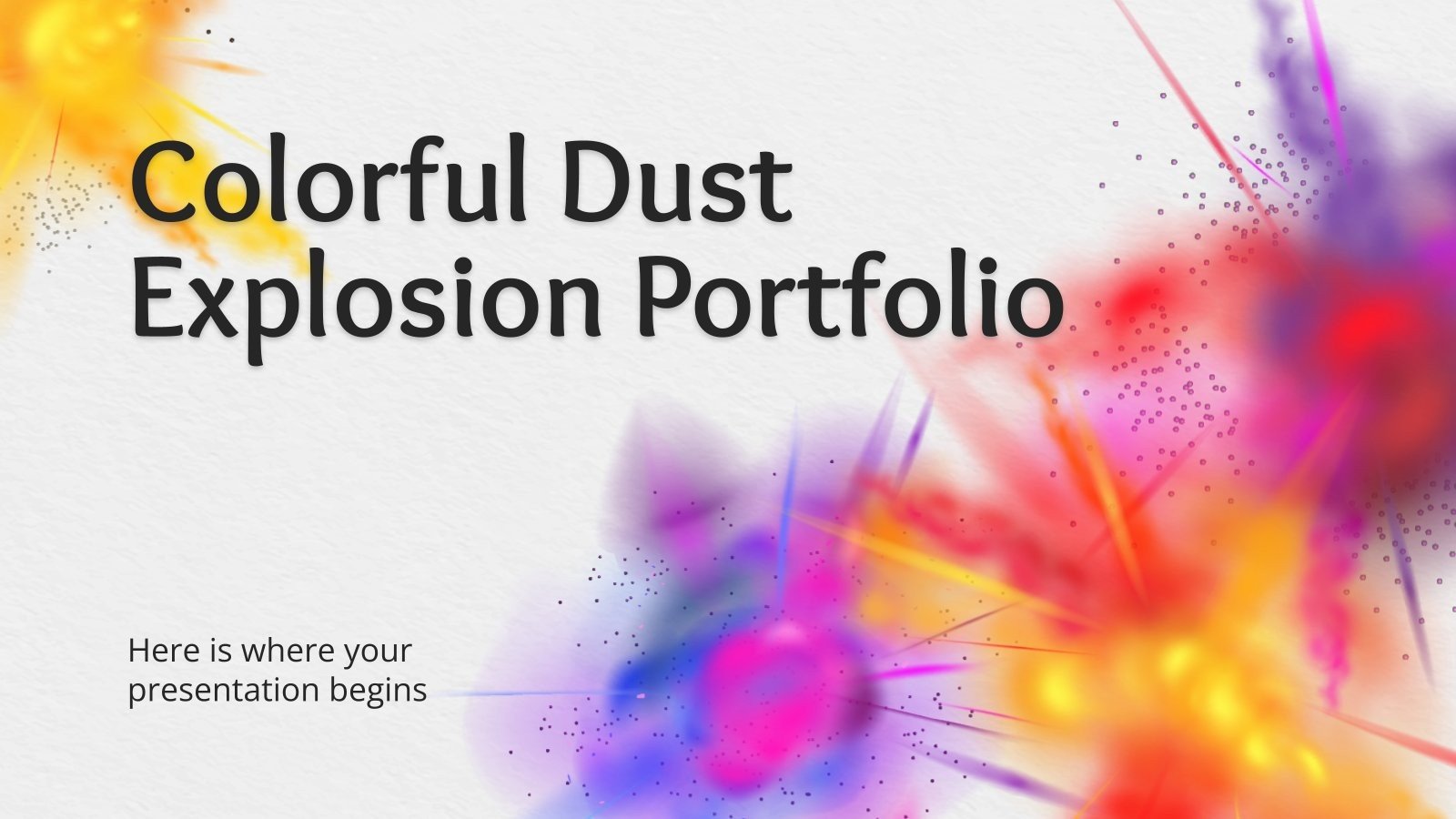 Colourful Dust Explosion Portfolio Presentation
