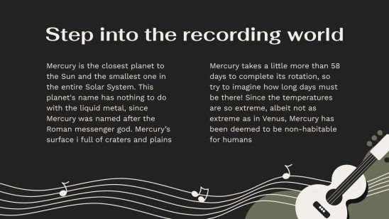 Music Record Studio Presentation