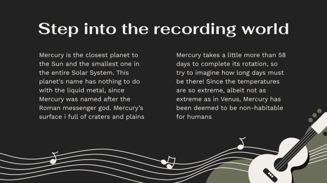 Music Record Studio Presentation