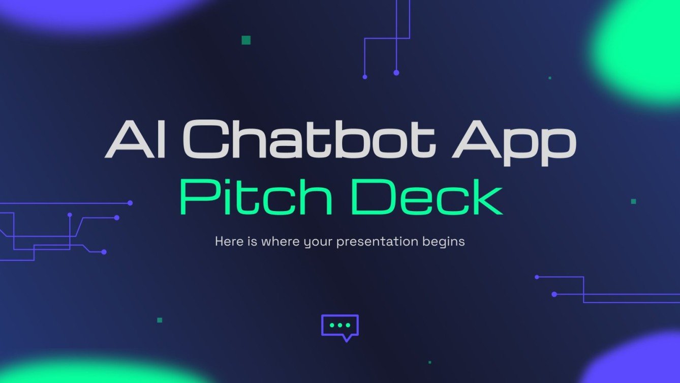 AI Chatbot App Pitch Deck Presentation