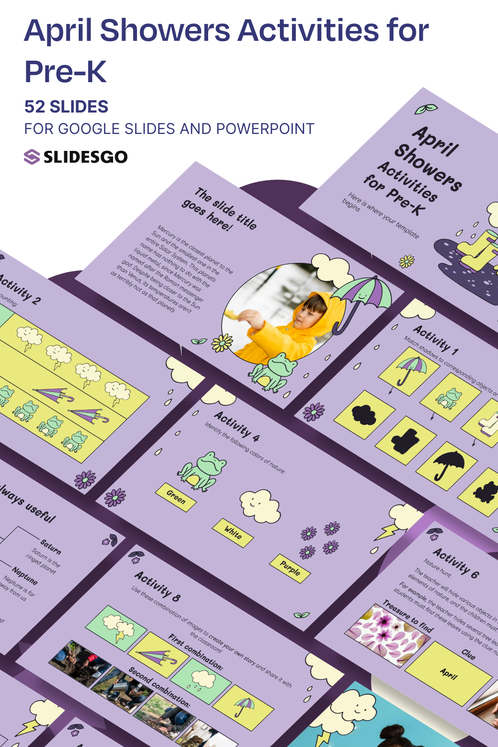 April Showers Activities for Pre-K Presentation