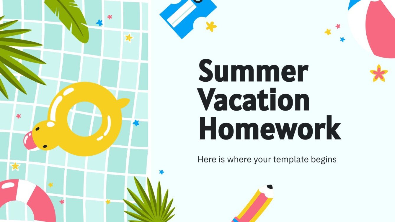 Summer Vacation Homework Presentation