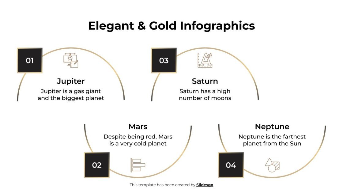 Elegant & Gold Infographics Presentation