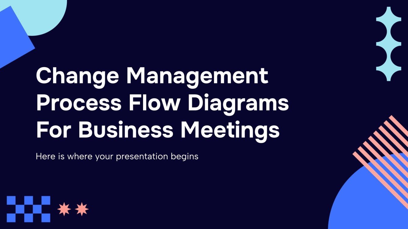 Change Management Process Flow Diagrams for Business Meetings Presentation