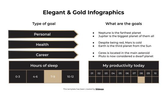 Elegant & Gold Infographics Presentation