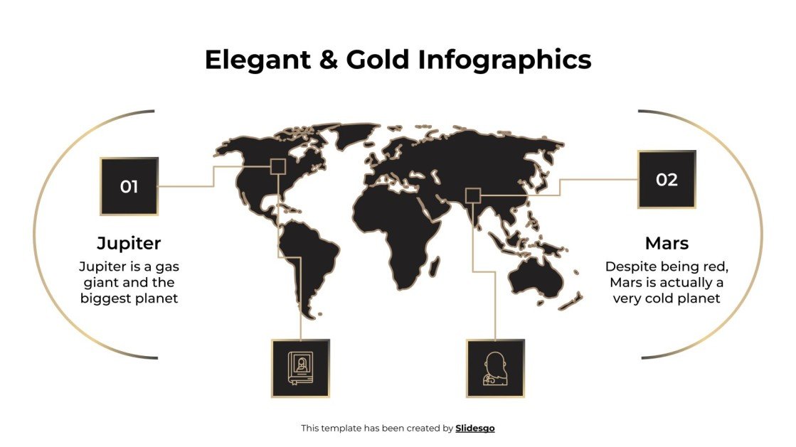 Elegant & Gold Infographics Presentation