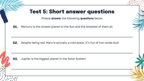 End of School Year Tests Presentation
