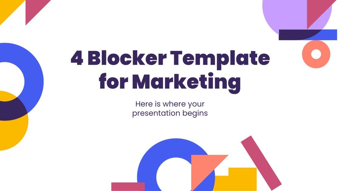4 Blocker Template for Marketing Presentation