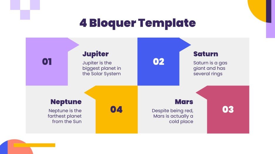 4 Blocker Template for Marketing Presentation