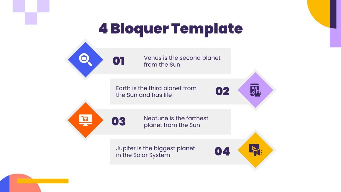4 Blocker Template for Marketing Presentation