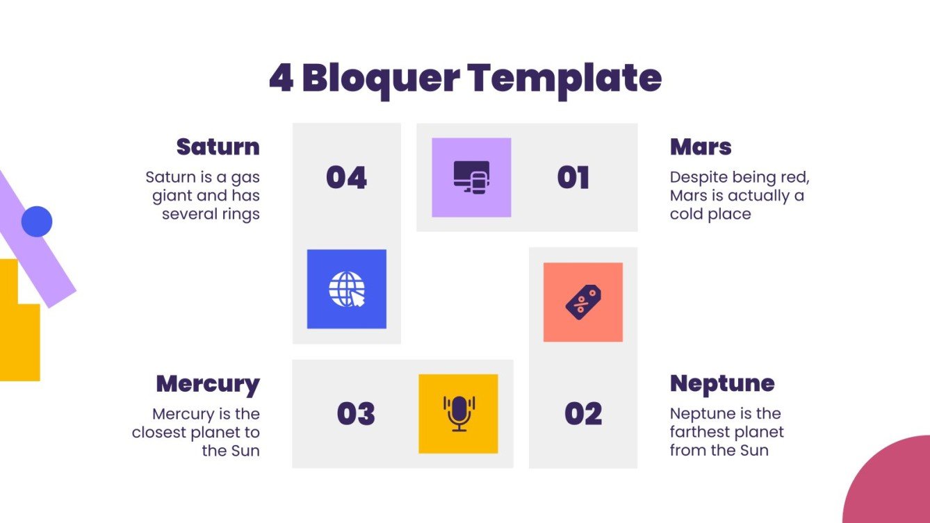 4 Blocker Template for Marketing Presentation
