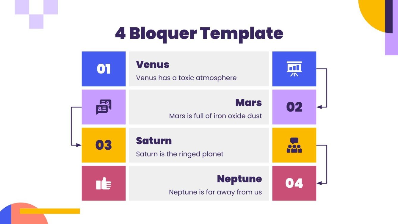 4 Blocker Template for Marketing Presentation