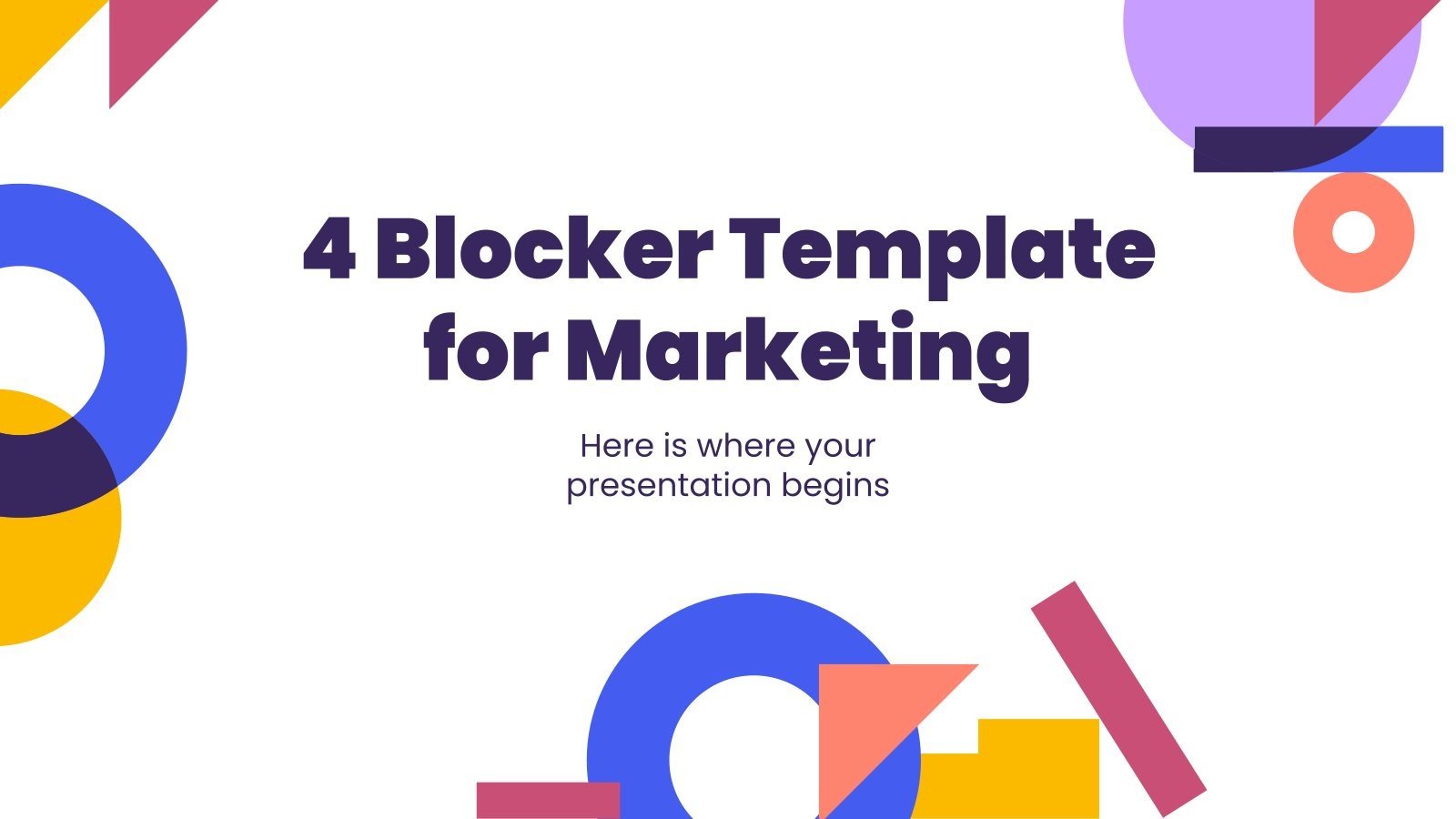 Plantilla de 4 bloques para Google Slides y PowerPoint