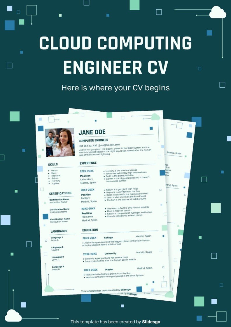 Cloud Computing Engineer CV Presentation