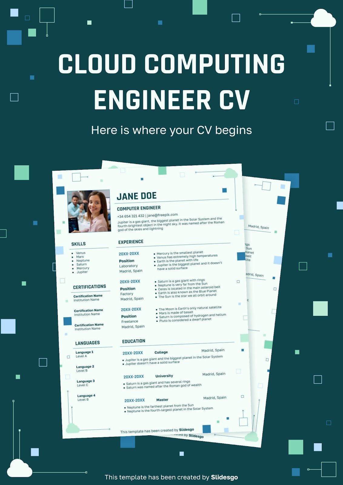 Cloud Computing Engineer CV Presentation
