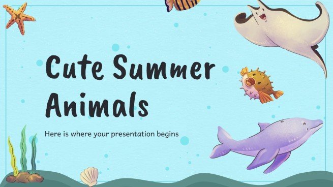 Cute Summer Animals Presentation