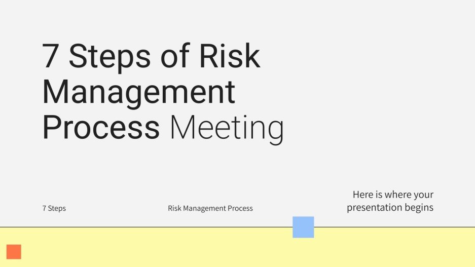 7 Steps of Risk Management Process Meeting Presentation