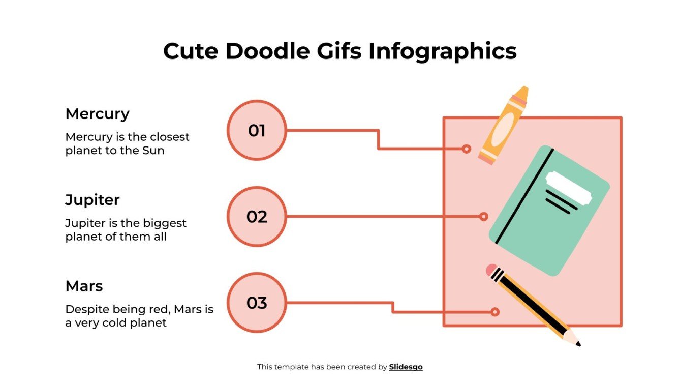 Cute Doodle Gifs Infographics Template