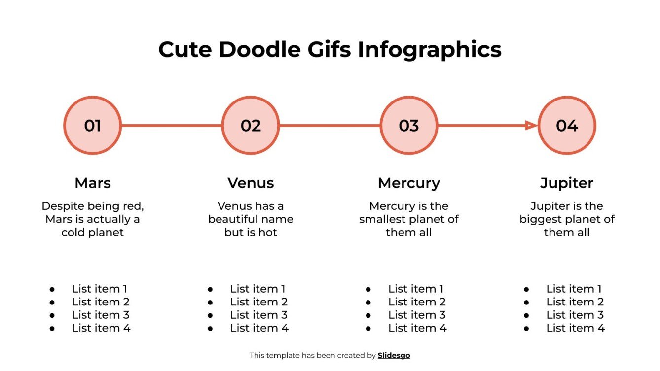 Cute Doodle Gifs Infographics Template