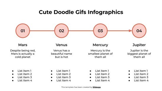 Cute Doodle Gifs Infographics Template
