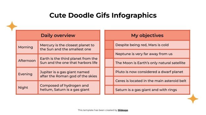Cute Doodle Gifs Infographics Template