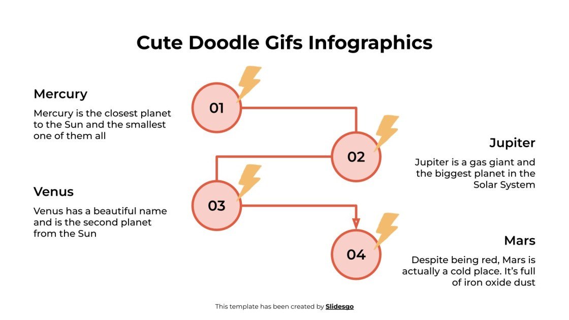 Cute Doodle Gifs Infographics Template