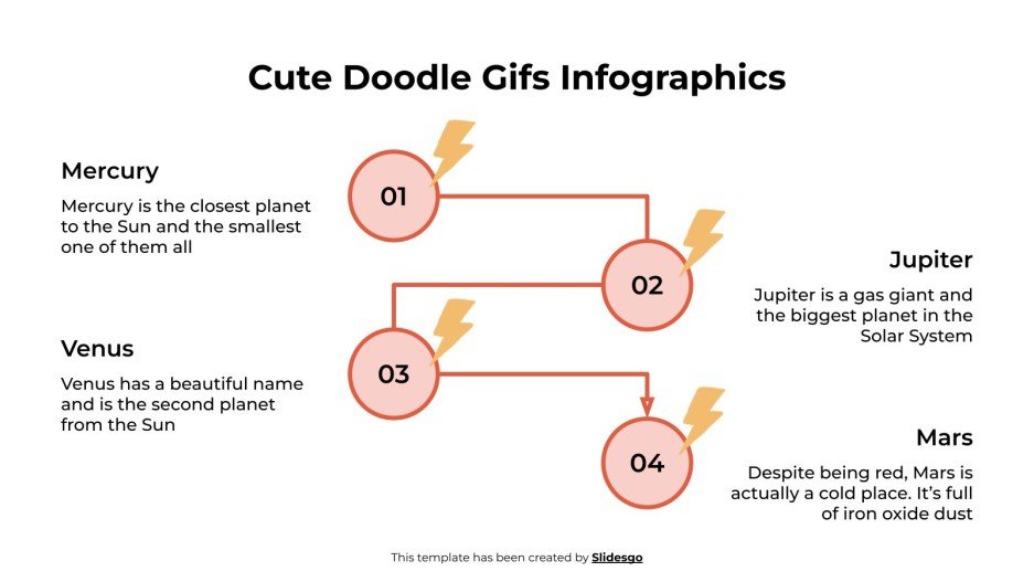 Cute Doodle Gifs Infographics Template