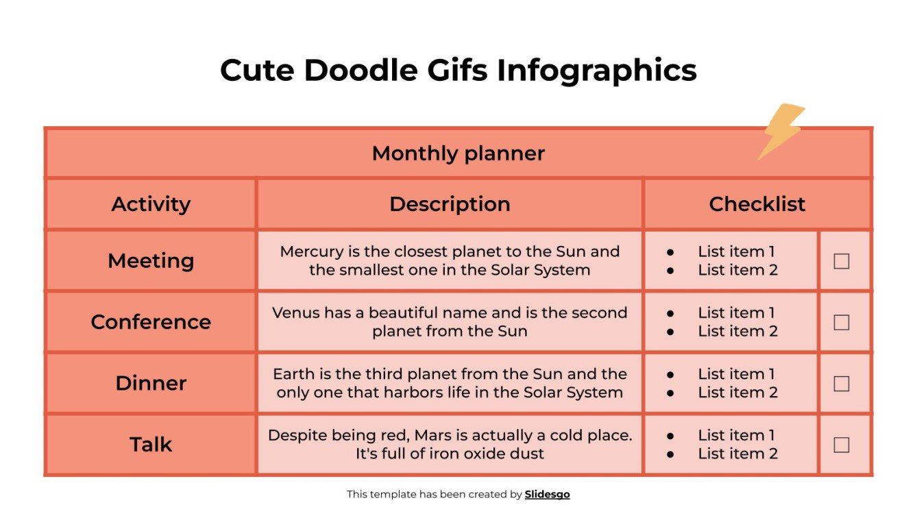 Cute Doodle Gifs Infographics Template