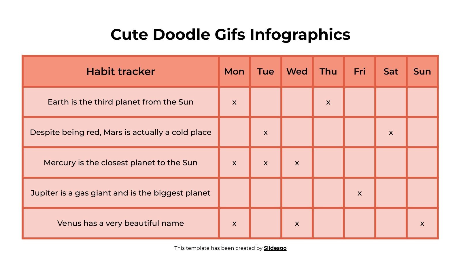 Cute Doodle Gifs Infographics Template