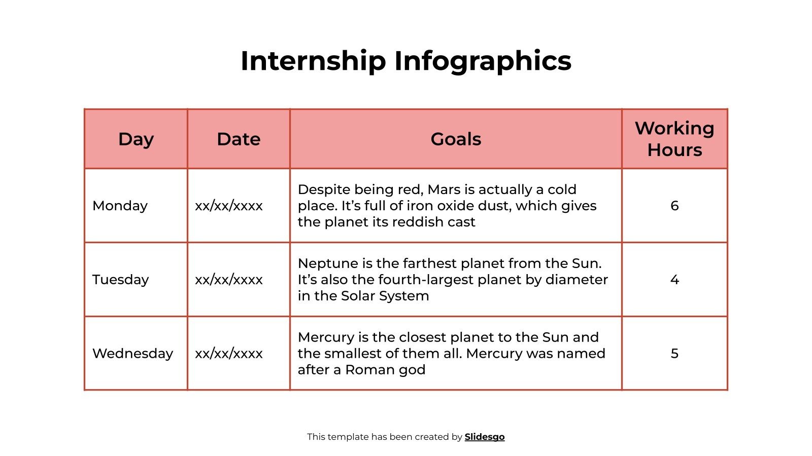 Internship Infographics Template