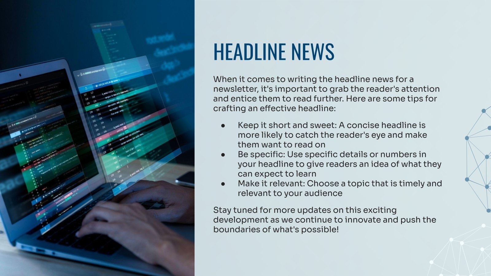 Technology Newsletter Presentation