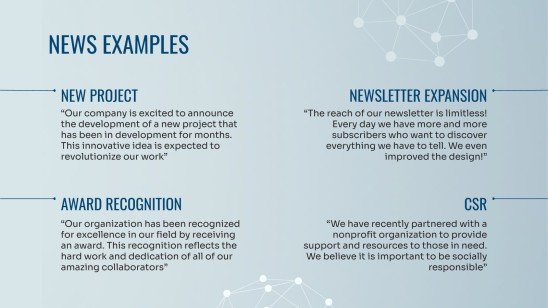 Technology Newsletter Presentation