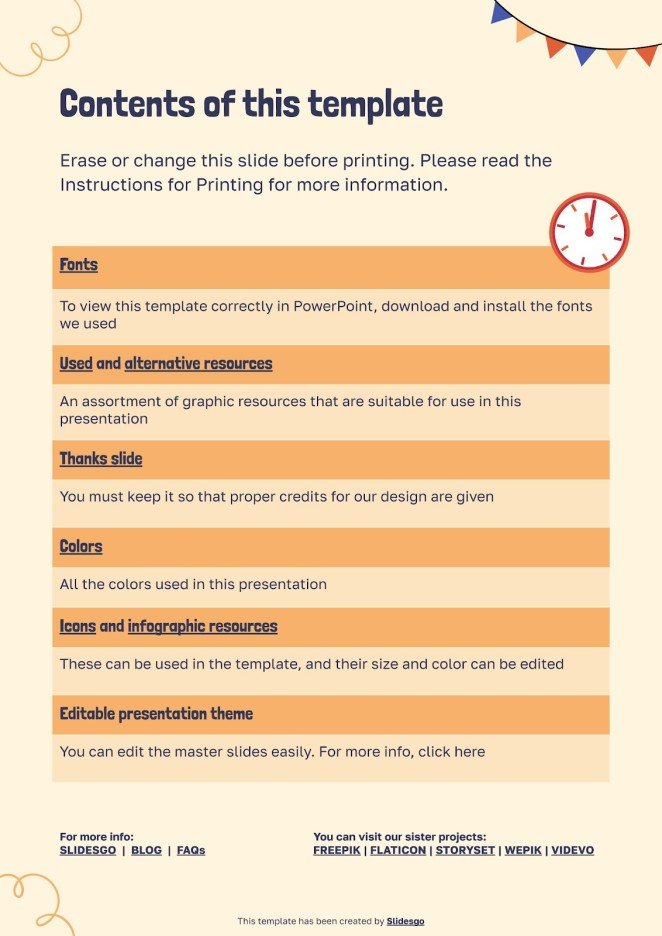 End of School Year Worksheet Presentation