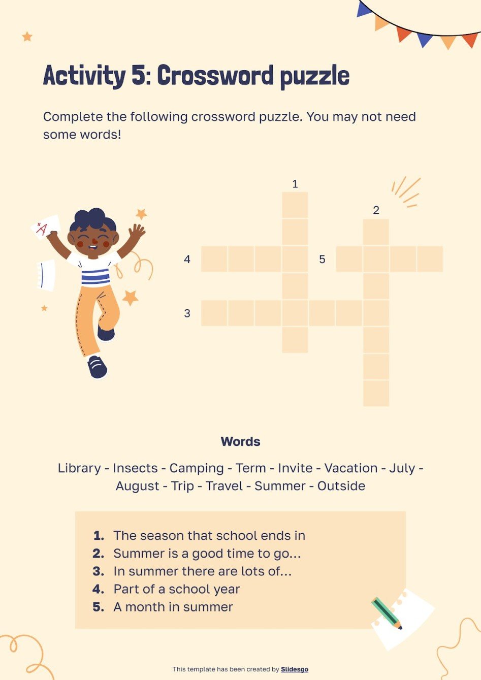 End of School Year Worksheet Presentation