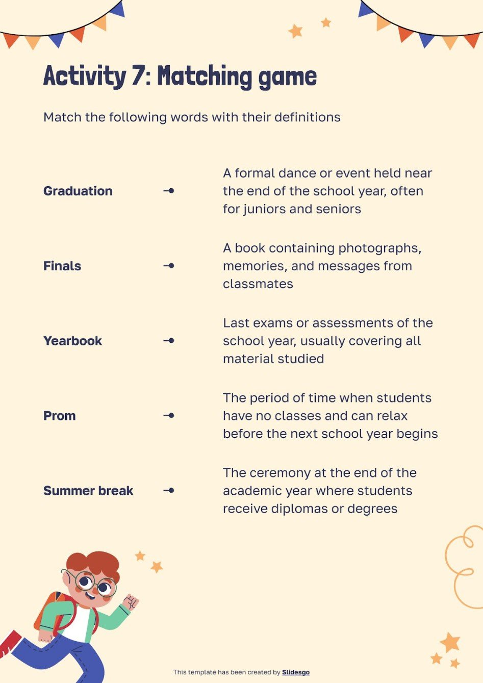 End of School Year Worksheet Presentation