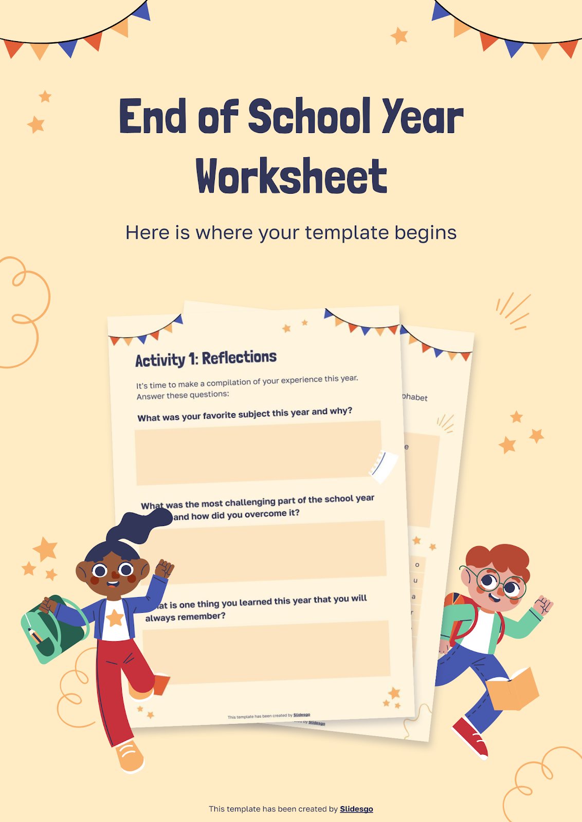 End of School Year Worksheet Presentation