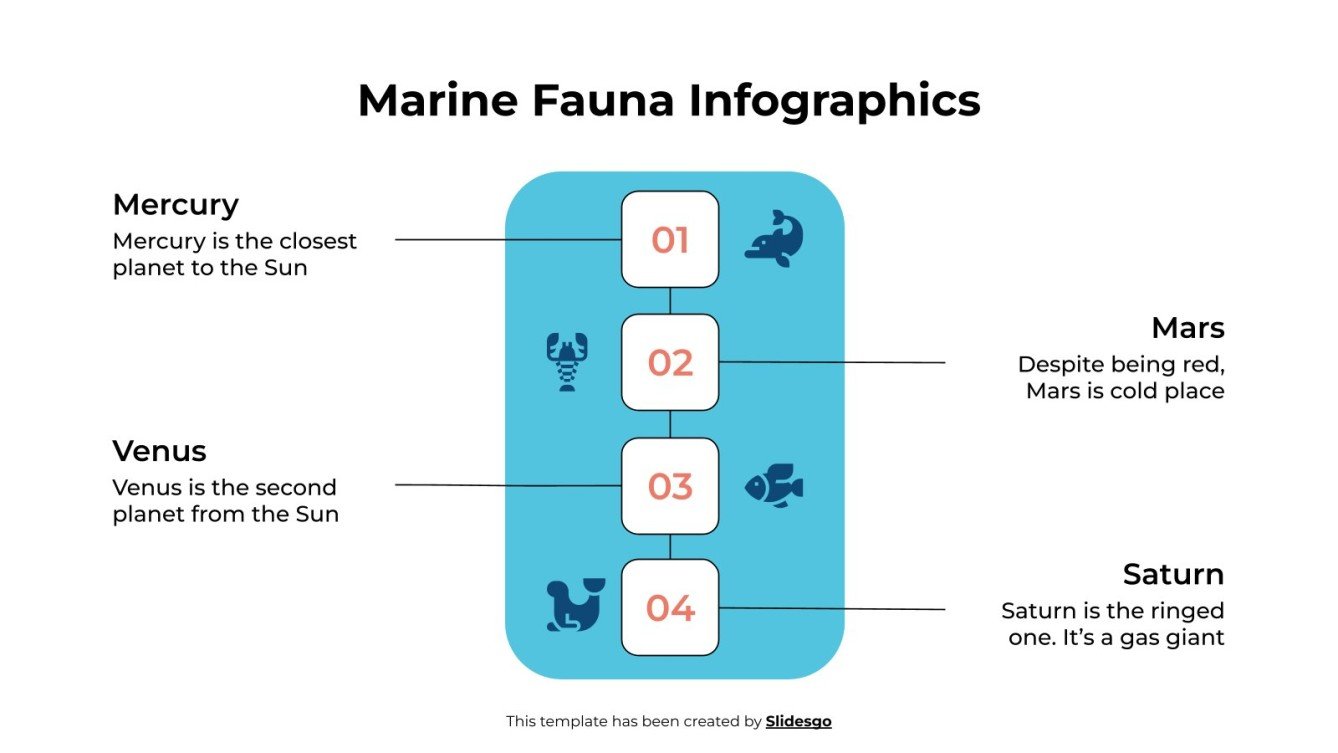 Marine Fauna Infographics Template