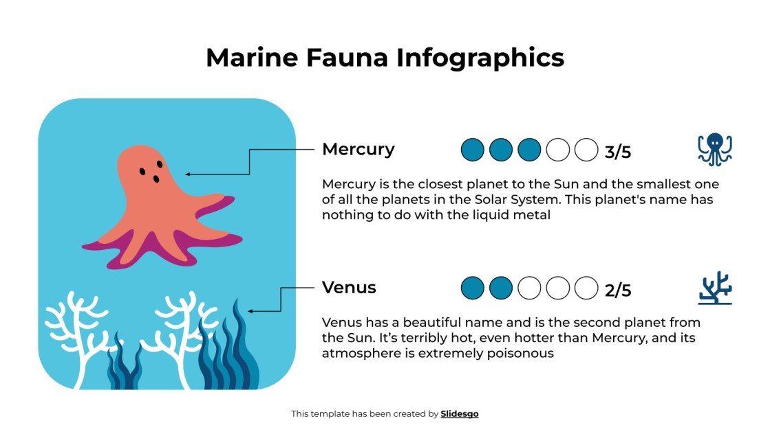 Marine Fauna Infographics Template