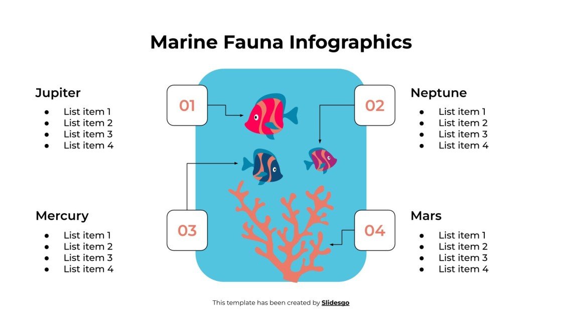 Marine Fauna Infographics Template