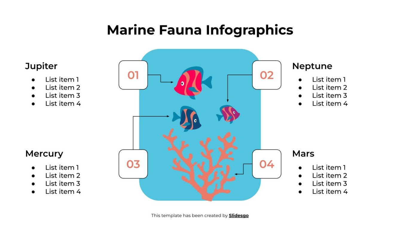 Marine Fauna Infographics Template