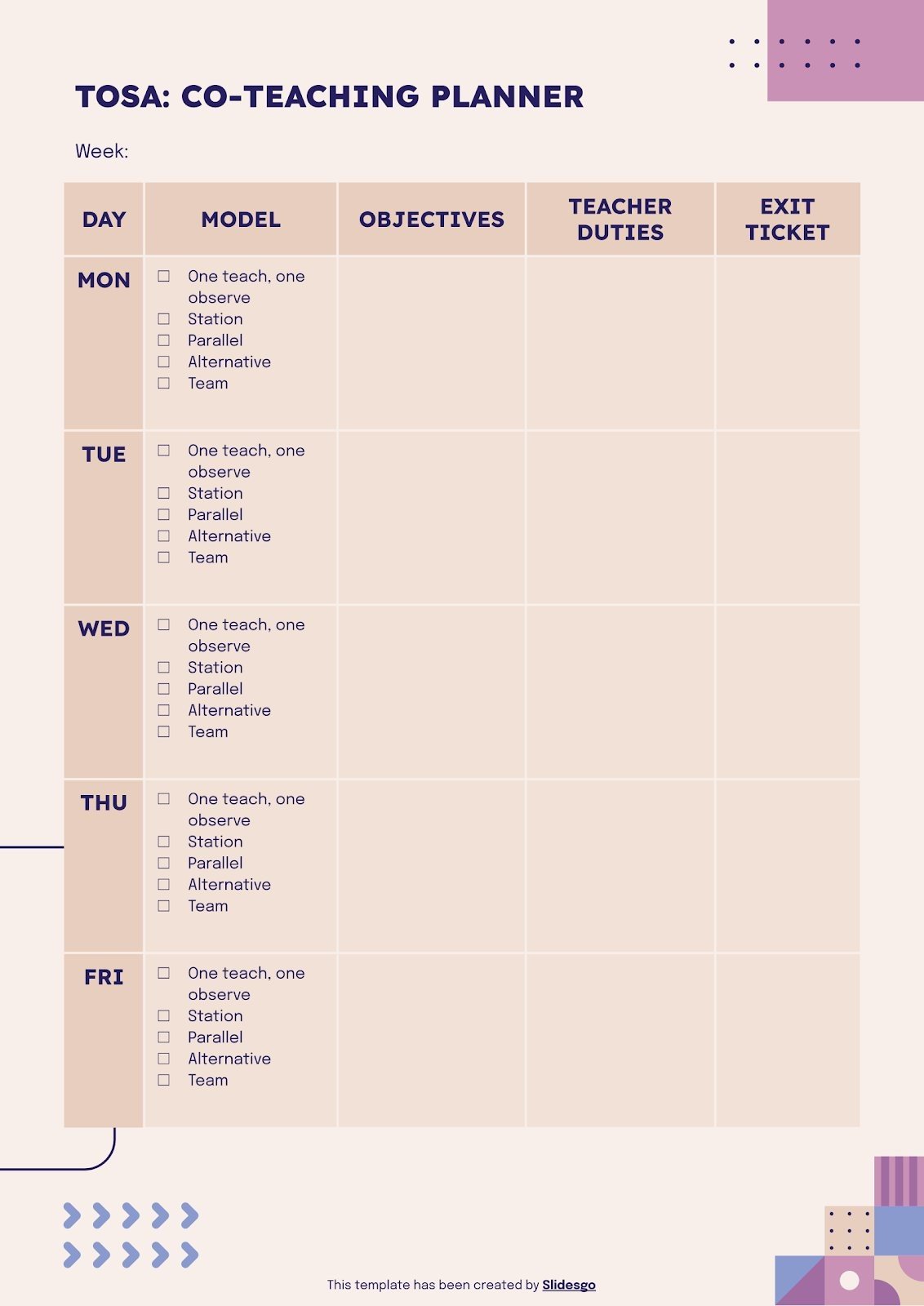 Teacher On Special Assignment Planner Presentation